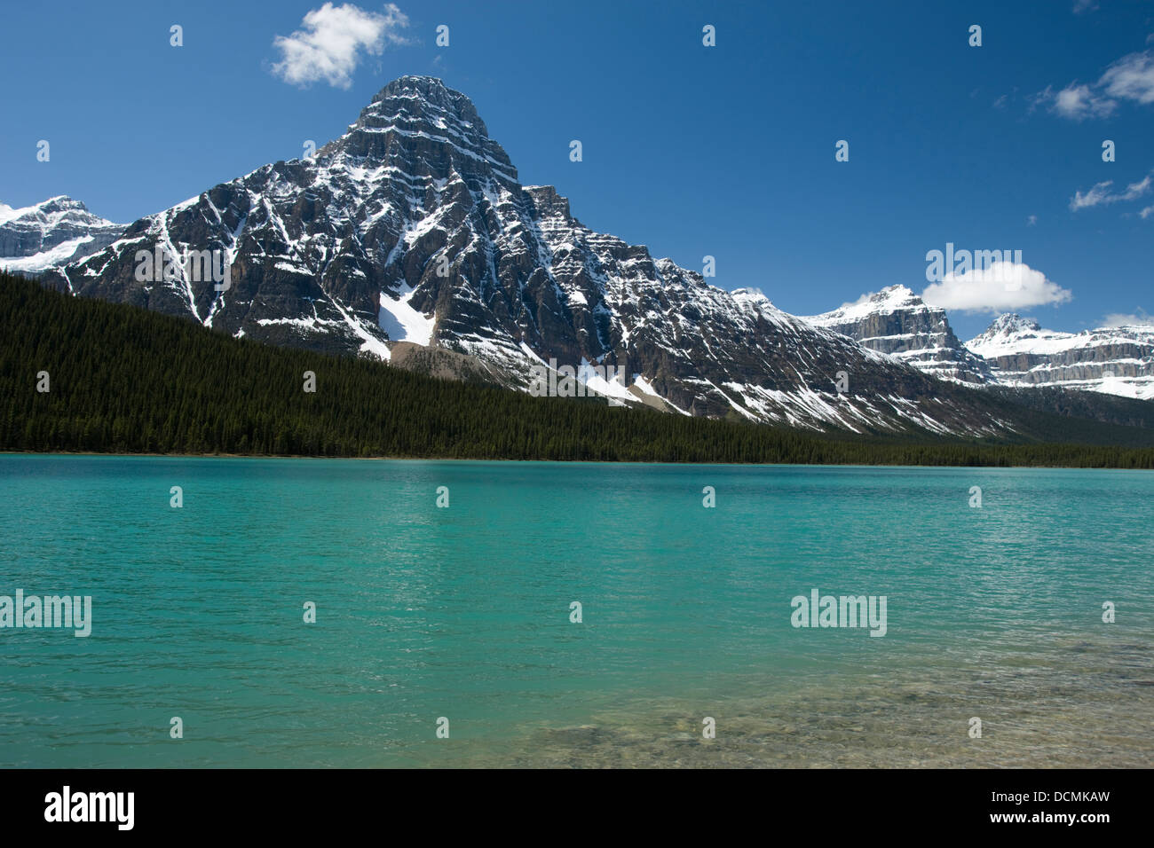 MOUNT CHEPHREN LOWER WATER FOWL LAKE ICEFIELDS PARKWAY BANFF JASPER ...