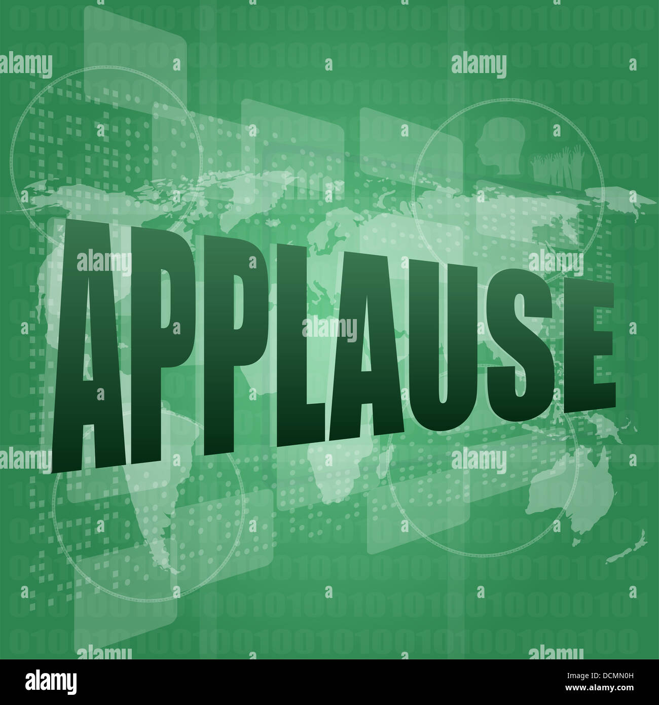 applause word poster concept. Financial support message design Stock ...