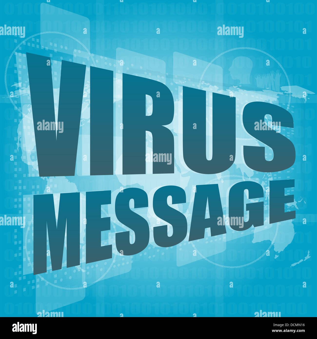 internet concept: words virus message on digital screen Stock Photo - Alamy