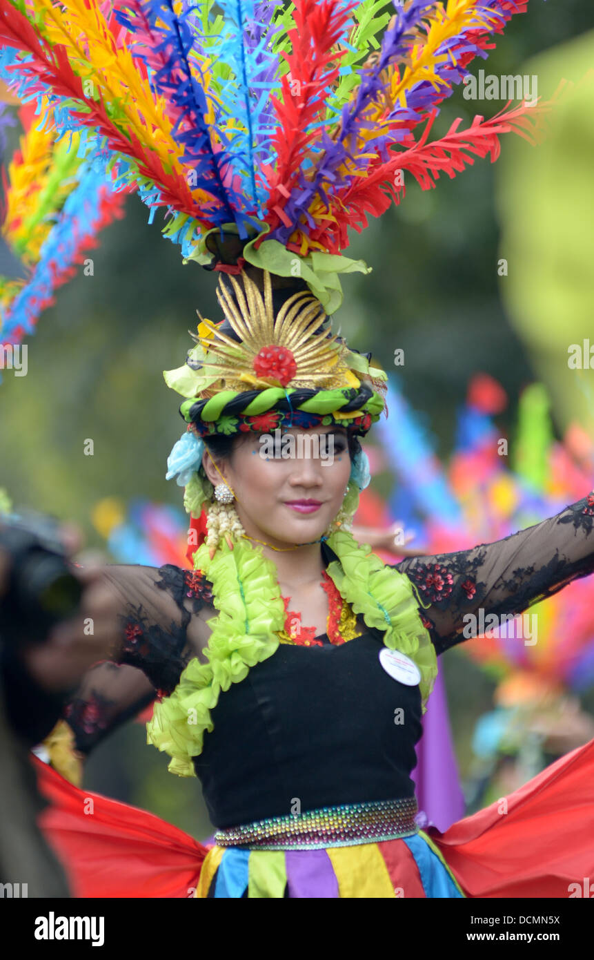 Culture Carnival parade in Jakarta celebrated Indonesia independent day ...