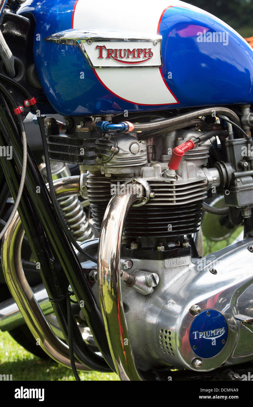 Triumph motorcycle. Classic british motorcycle Stock Photo - Alamy