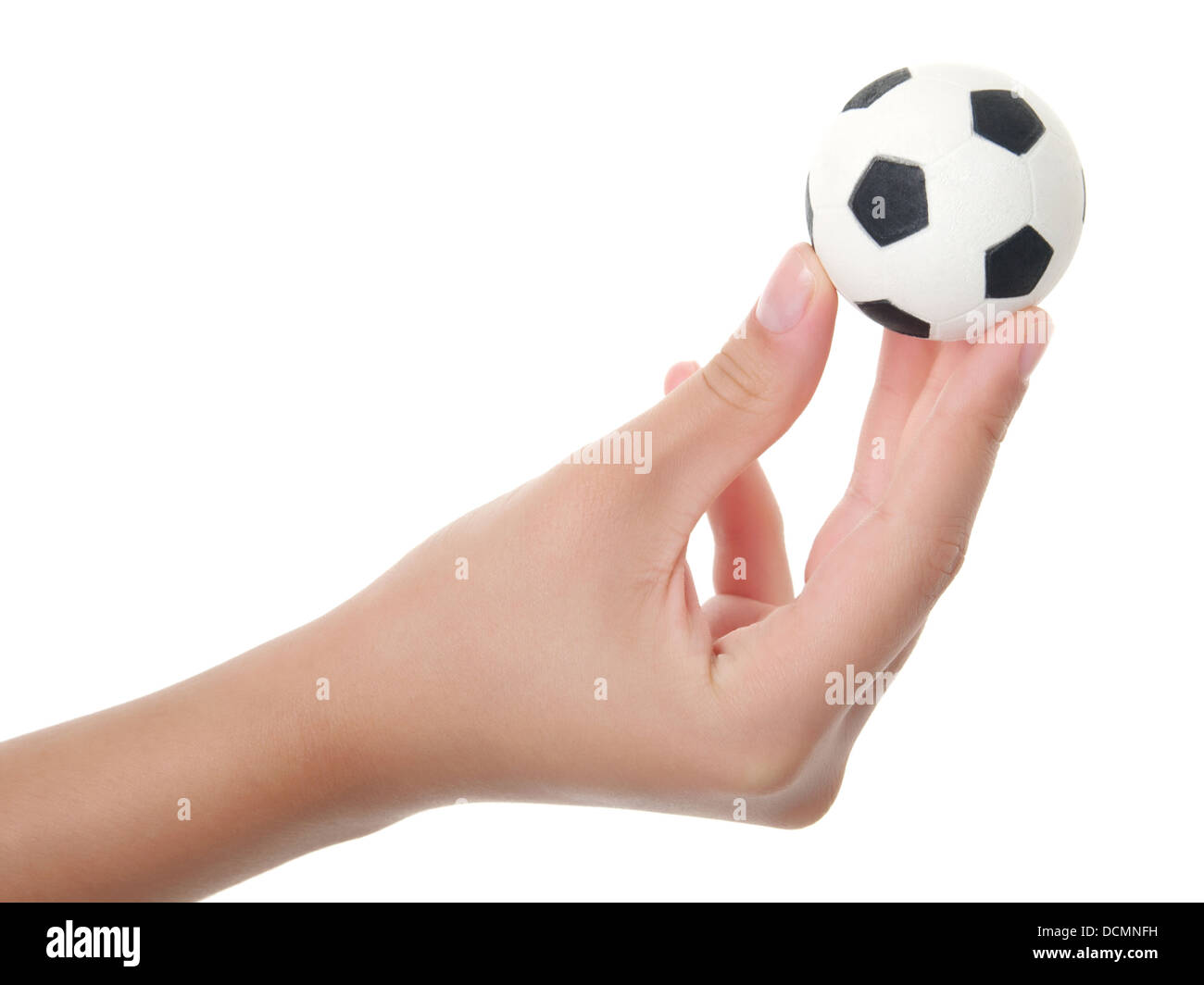 teenager hand holding sport ball Stock Photo - Alamy