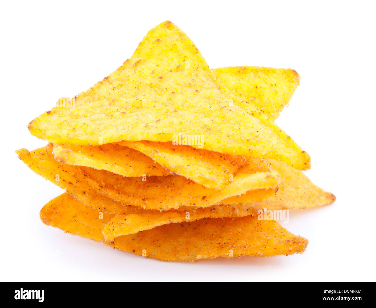 mexican nachos isolated on a white background Stock Photo - Alamy