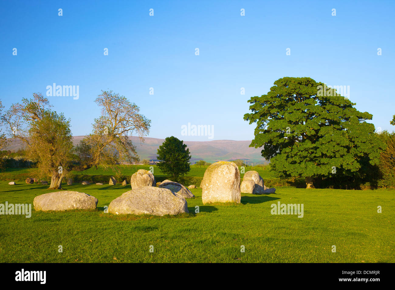 Long Meg Prehistoric Neolithic megalithic standing stone circle near ...