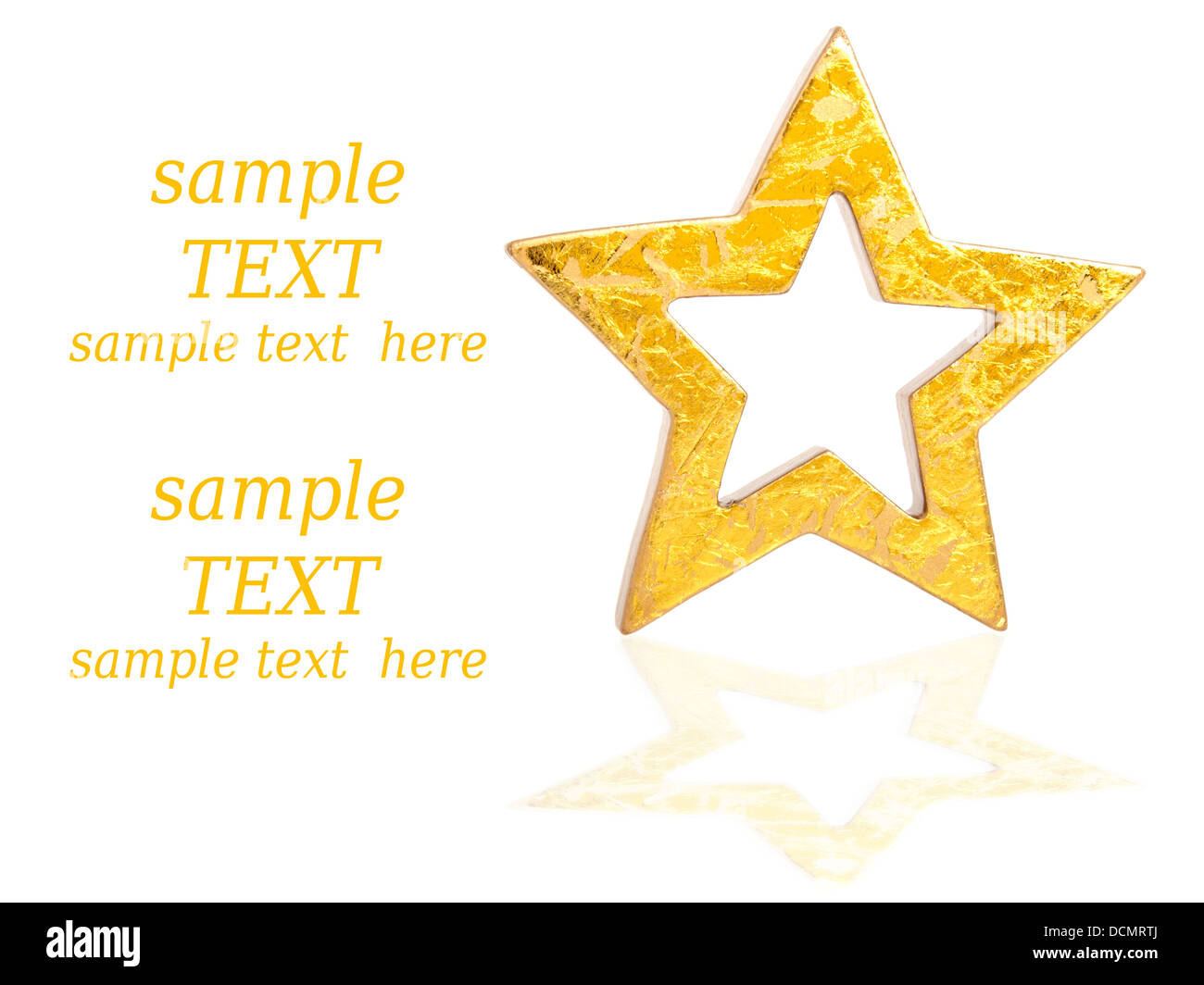 Gold star card Stock Photo - Alamy