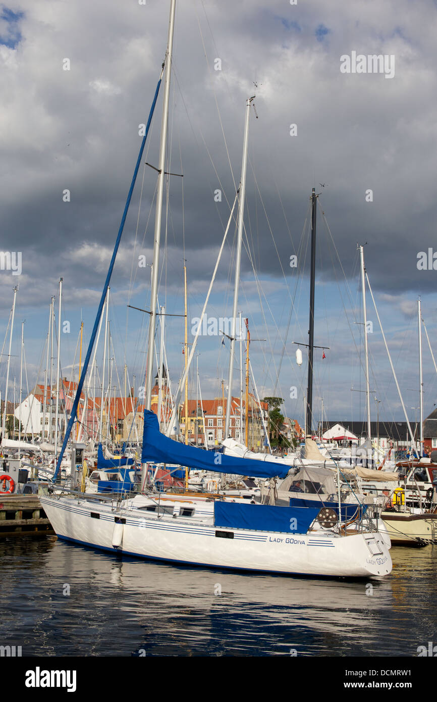 Faaborg harbor - Denmark Stock Photo - Alamy