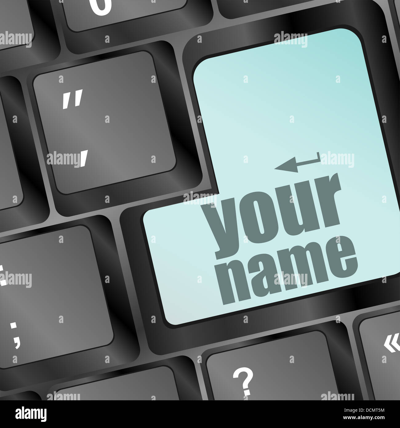 your name button on keyboard - social concept Stock Photo - Alamy