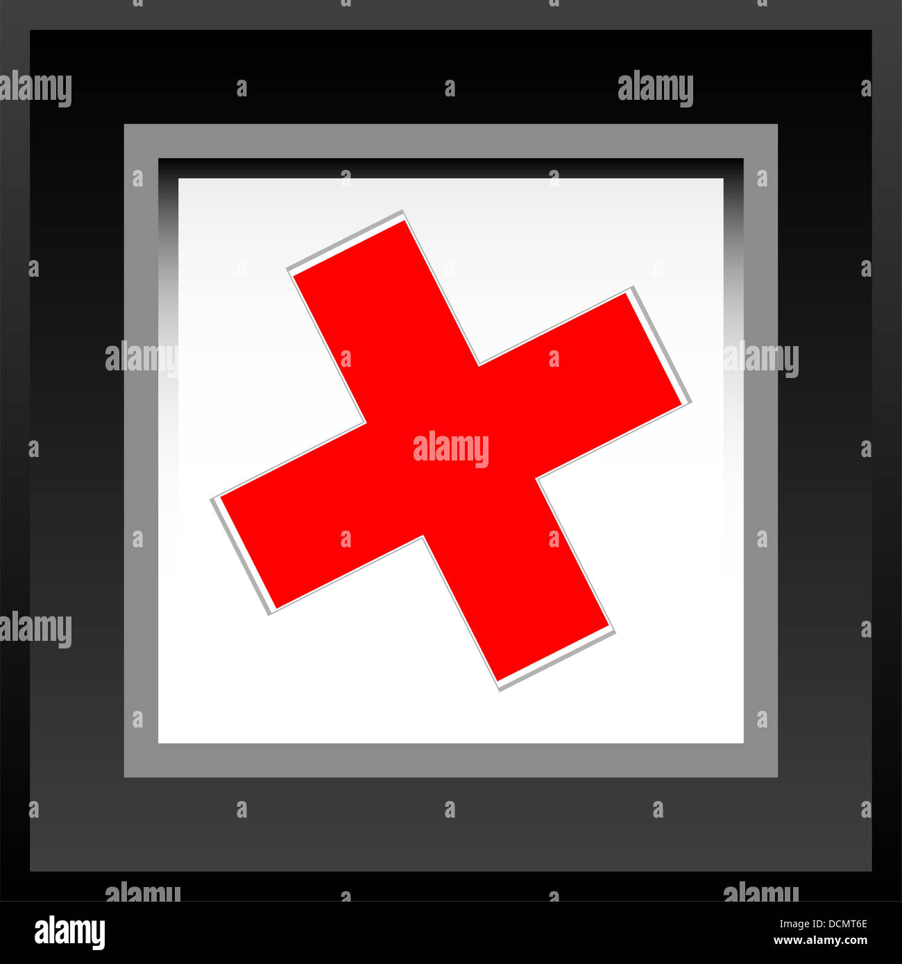 frame with red check mark or tick Stock Photo - Alamy