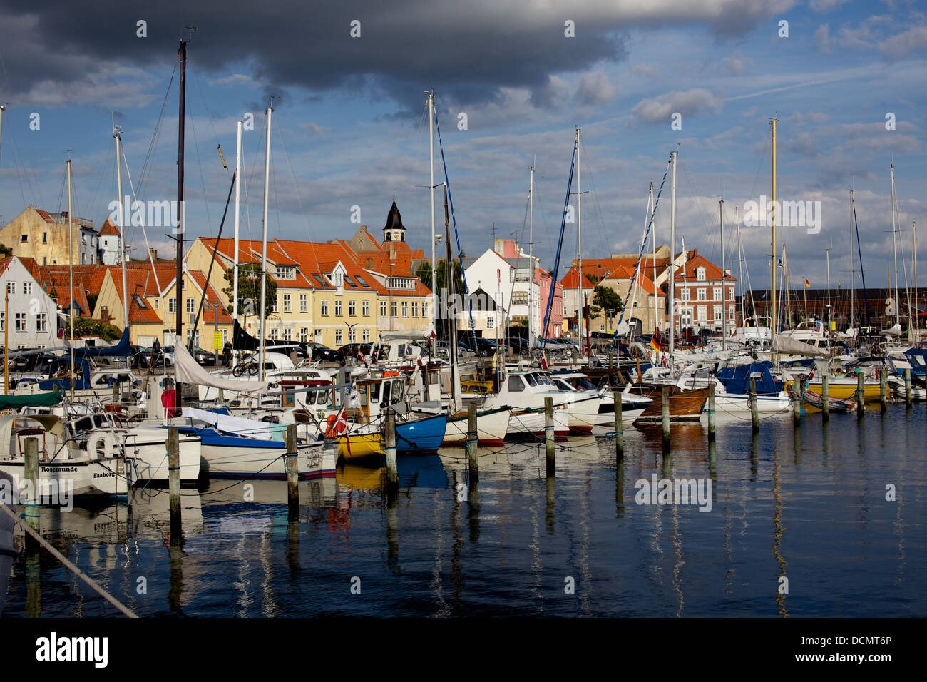 Faaborg harbor - Denmark Stock Photo - Alamy