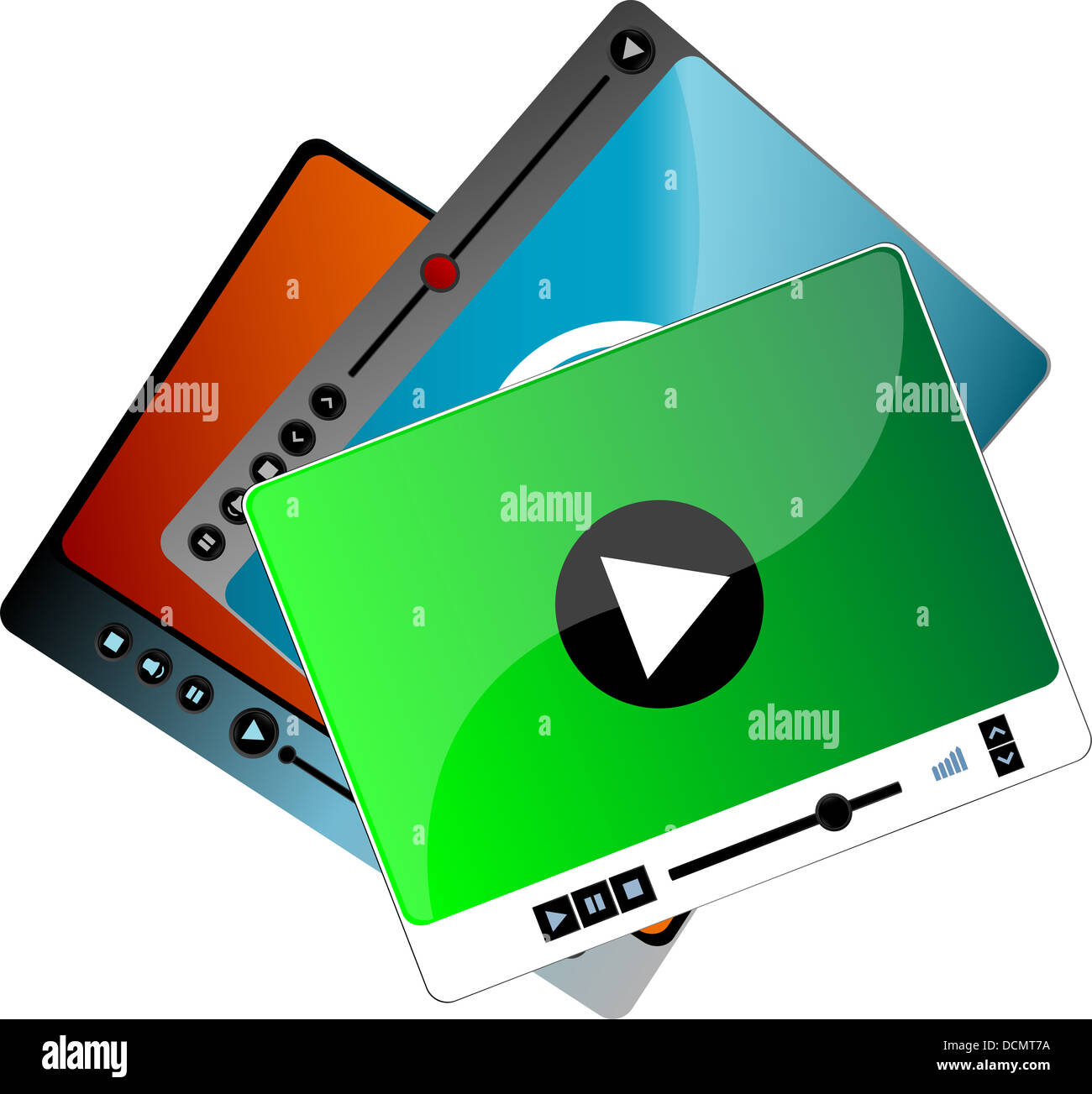 Media player interface set isolated Stock Photo - Alamy
