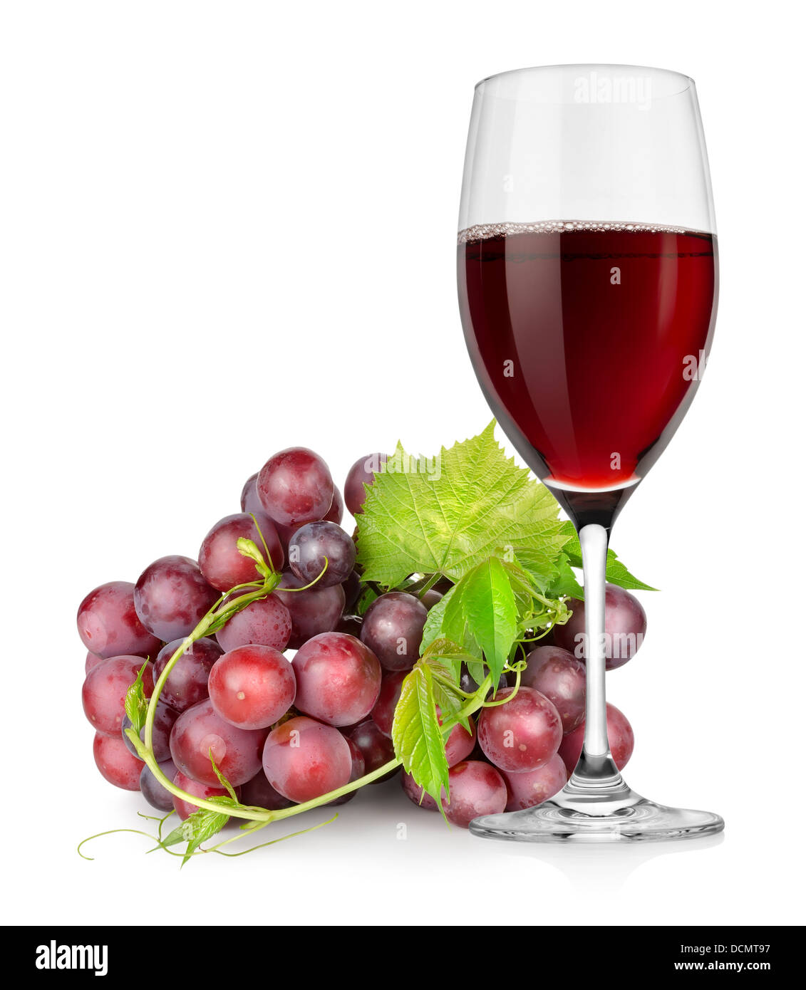 Wineglass and grapes Stock Photo - Alamy