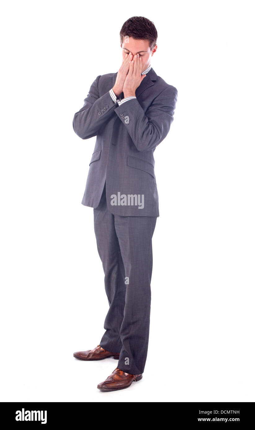 Angry boss white background Cut Out Stock Images & Pictures - Alamy