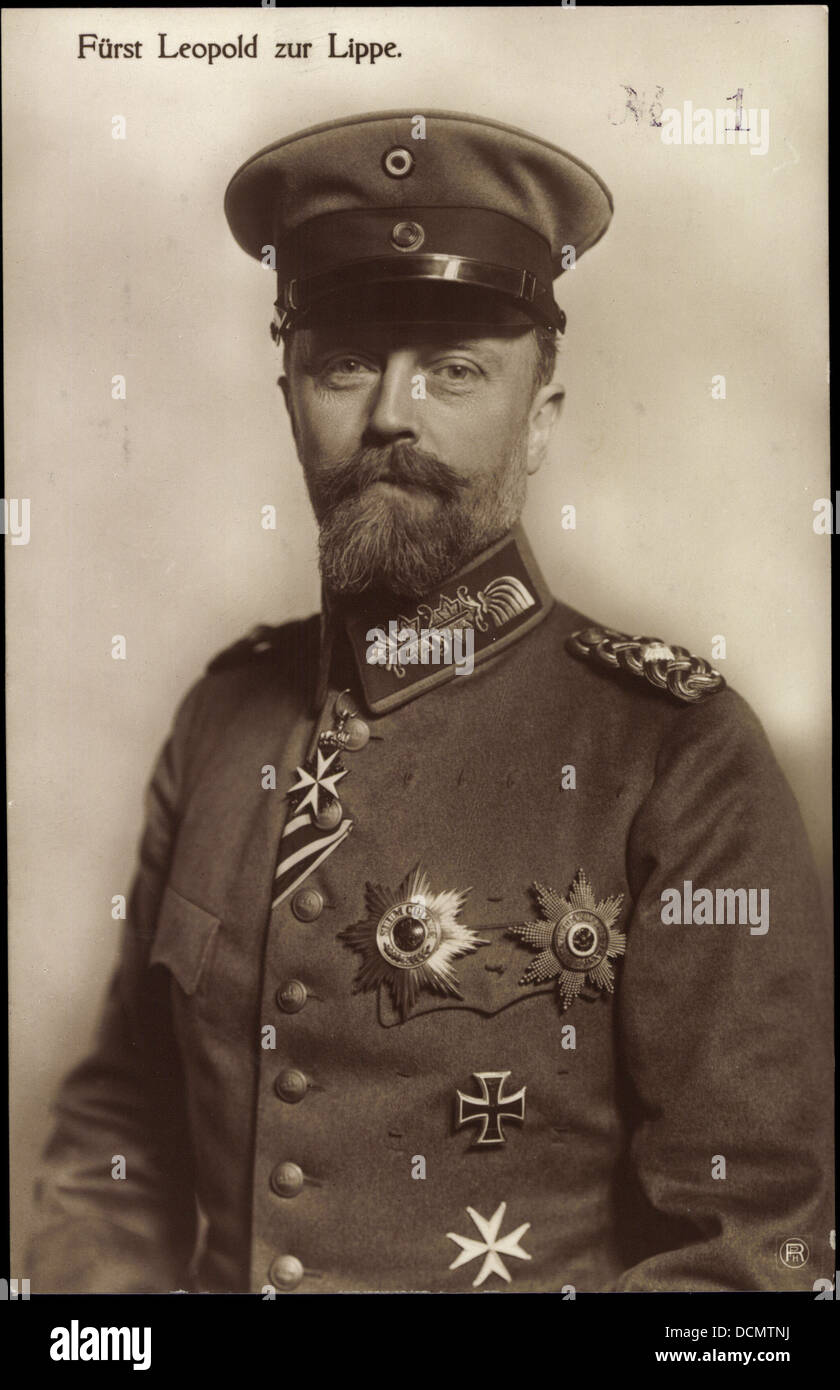 Monarchie adel deutschland adel lippe ansichtskarte postkarte ...