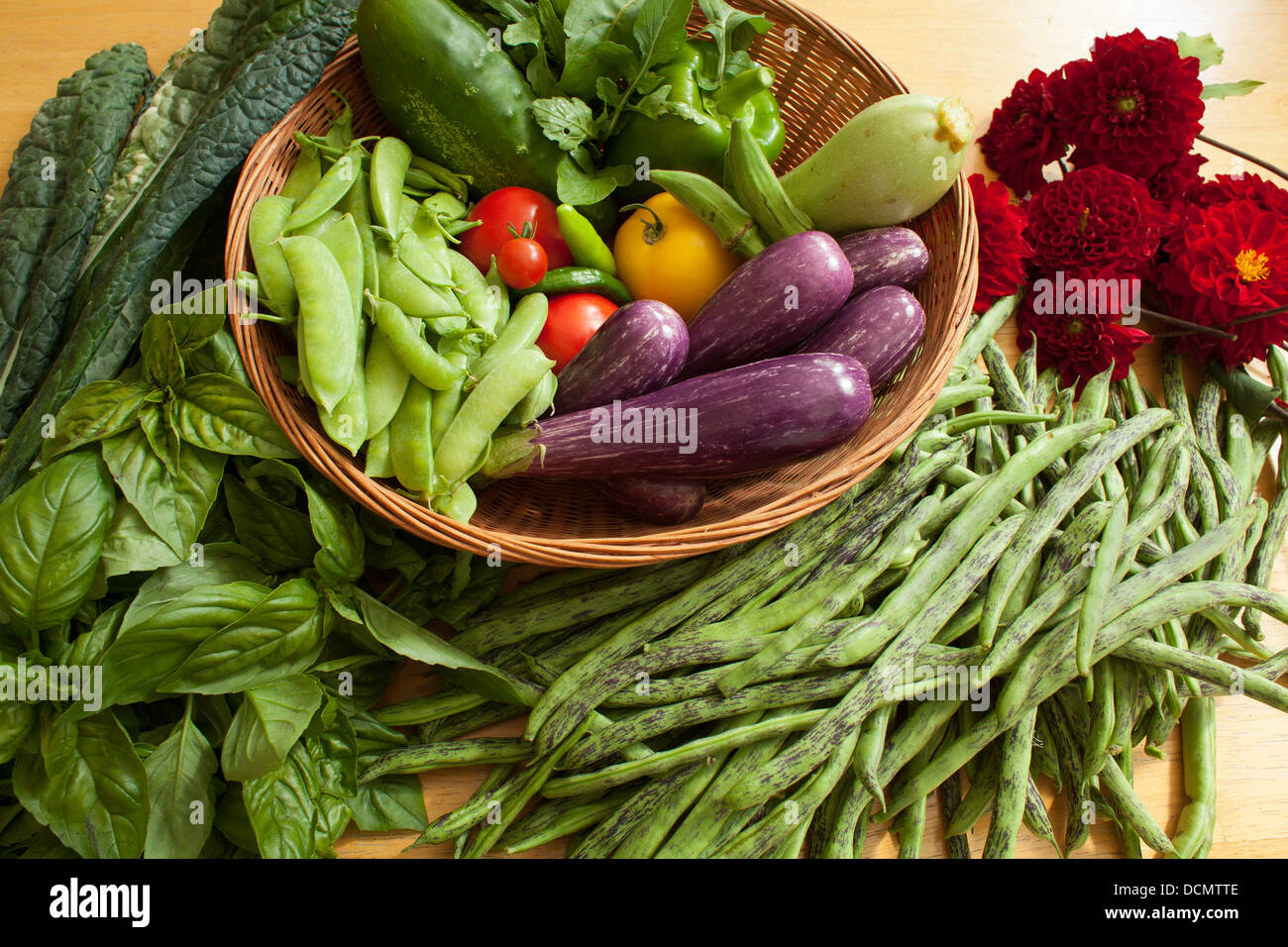 A rich selection of fresh vegetables from the garden Stock Photo - Alamy