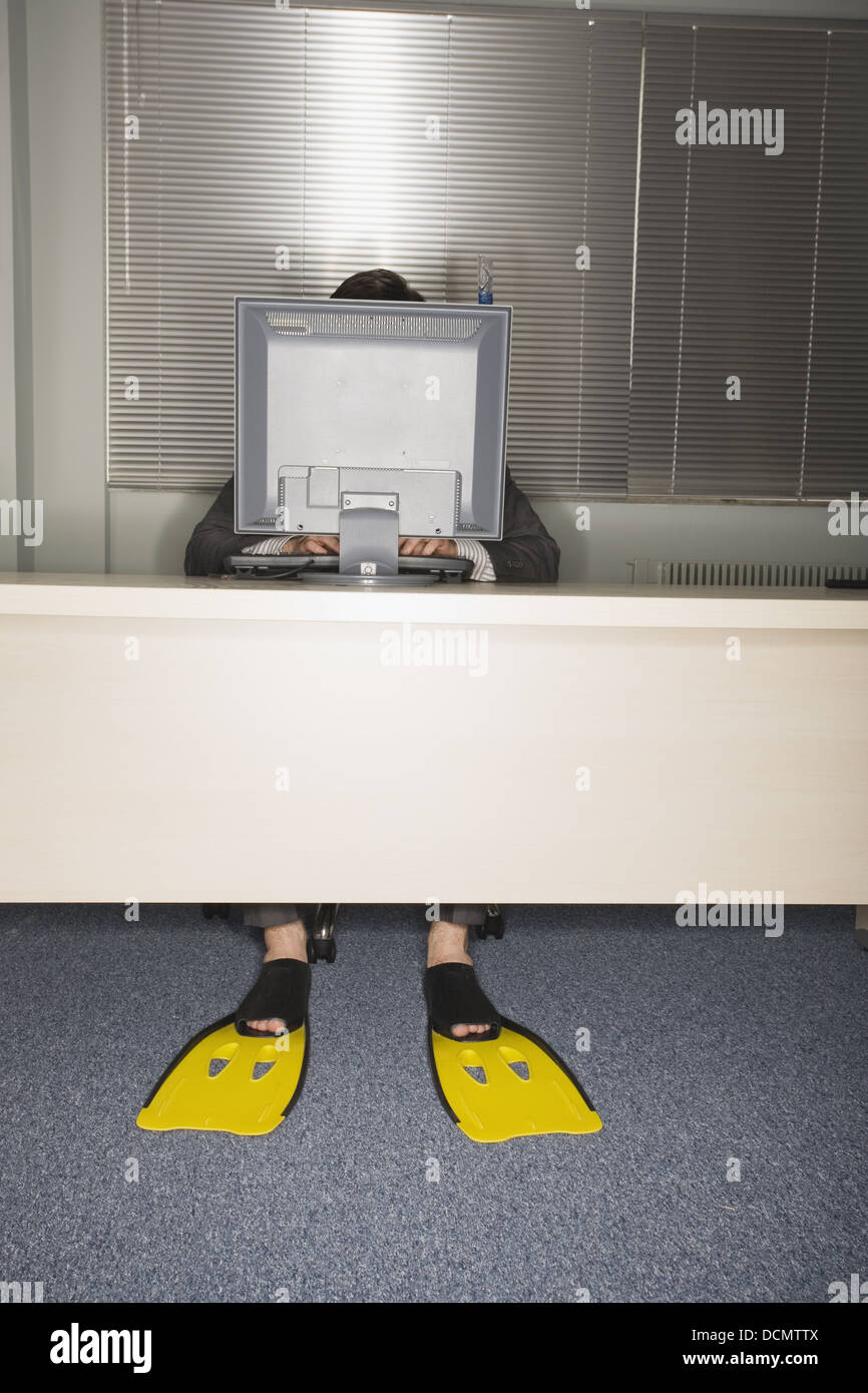 People wearing flippers hi-res stock photography and images - Alamy