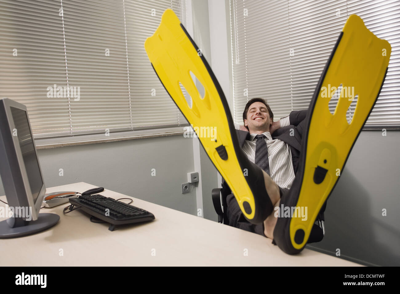 People wearing flippers hi-res stock photography and images - Alamy