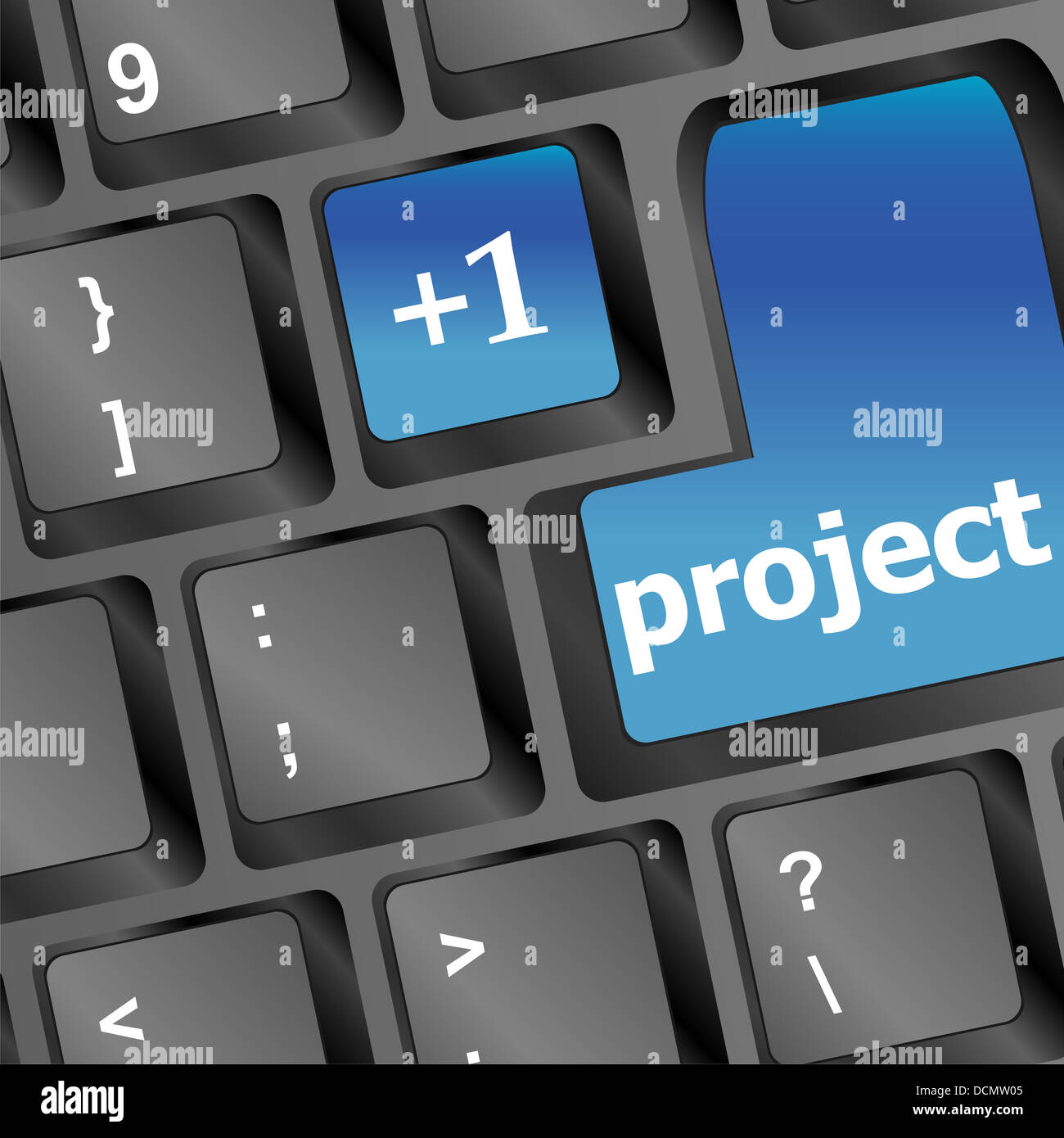 project button on keyboard with soft focus Stock Photo - Alamy