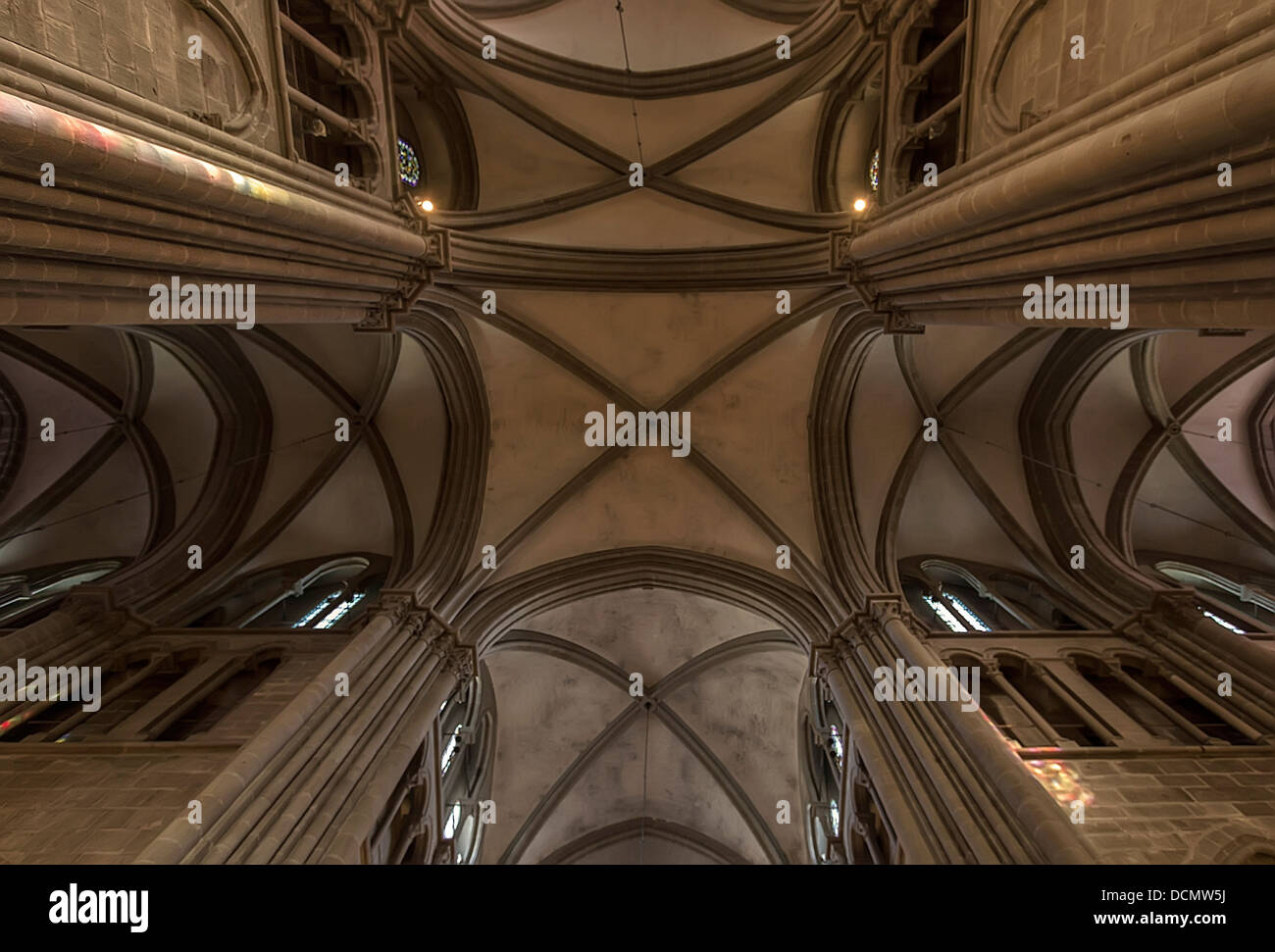 Gothic cathedral ceiling Stock Photo - Alamy