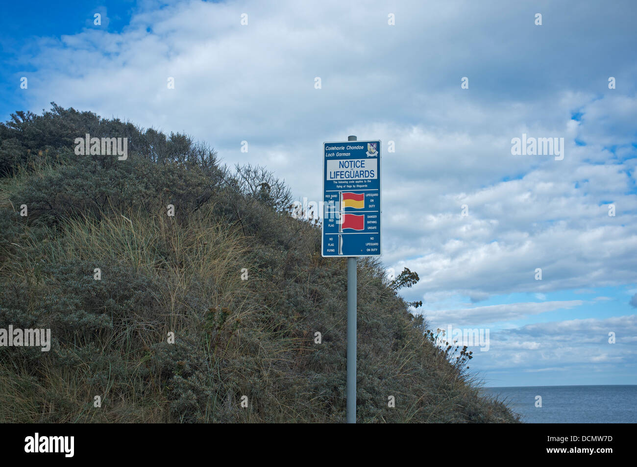 Beach safety notice to lifeguards in Ireland Stock Photo - Alamy