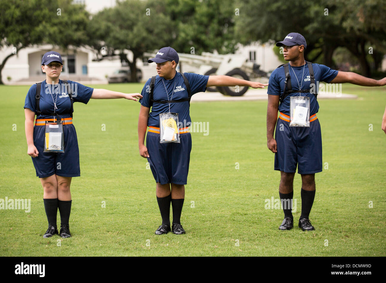 Citadel freshmen known as knobs during close formation drills August 19 ...