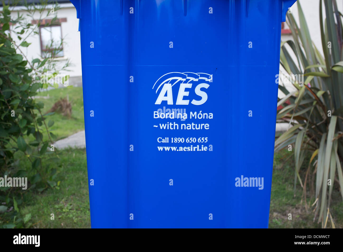 Irish recycling bin container Stock Photo - Alamy