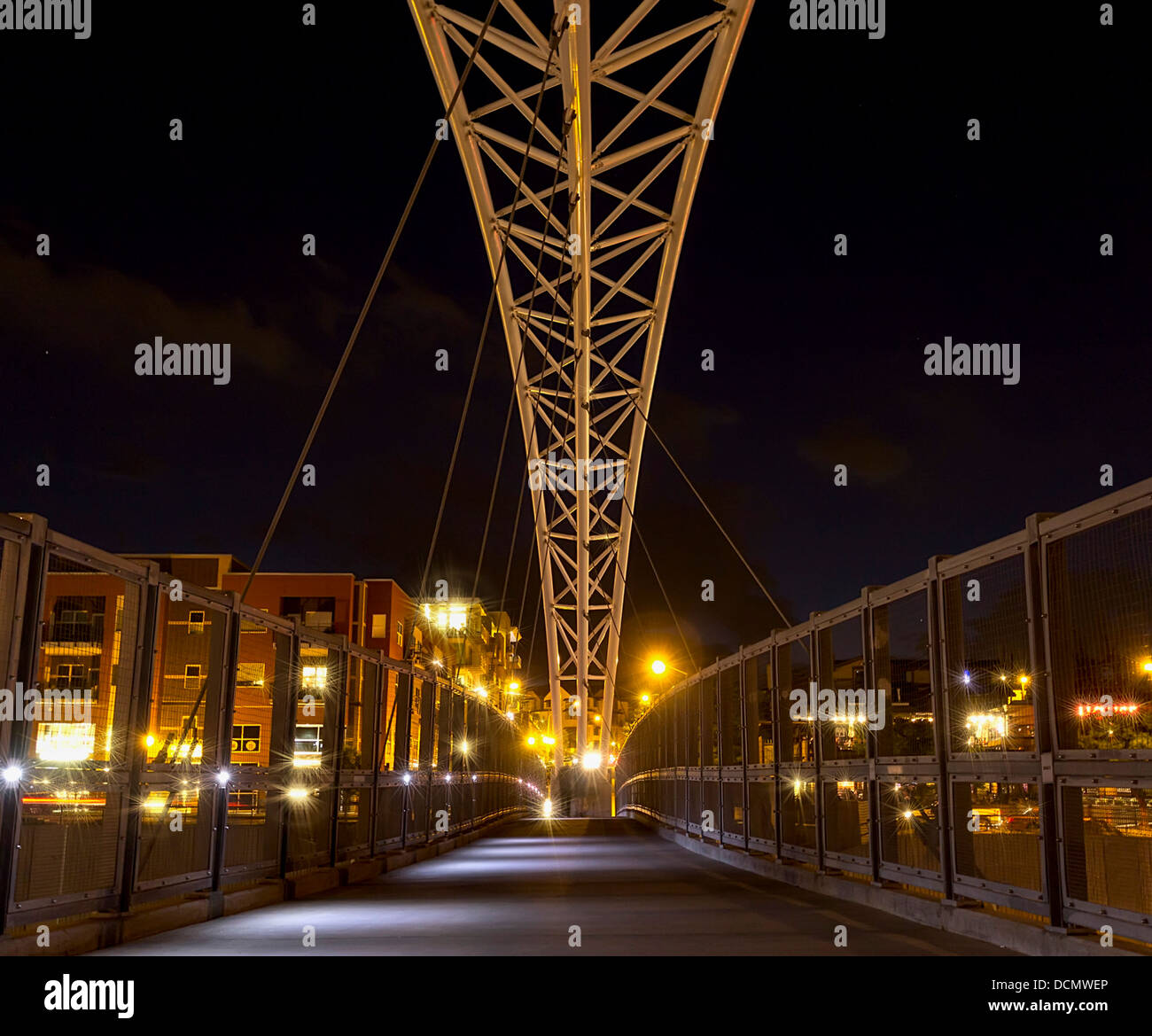 Pedestrian bridge in downtown Denver Stock Photo - Alamy