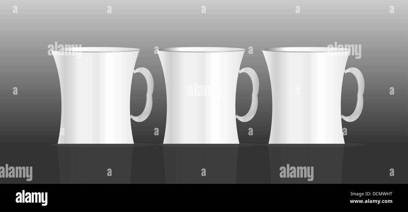 Blank mugs set Stock Photo - Alamy