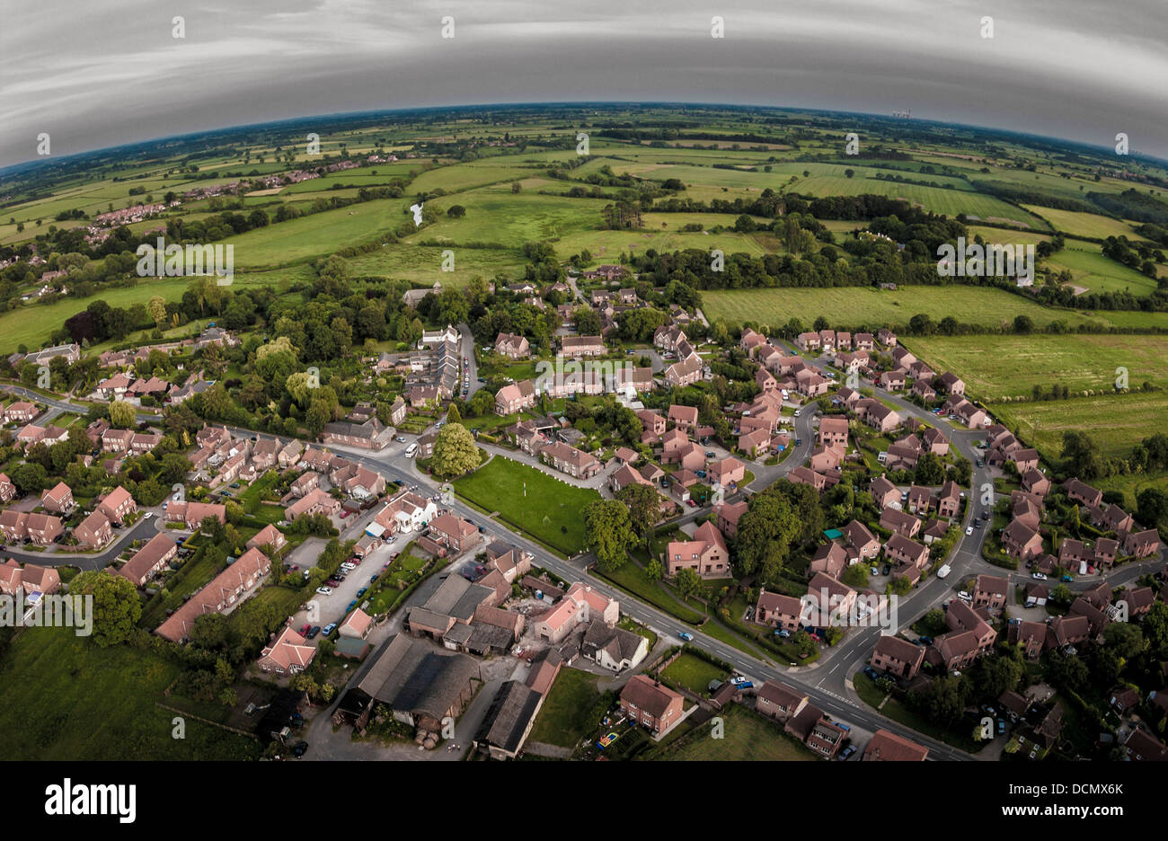 Aerial photo: Housing development and countryside Stock Photo - Alamy