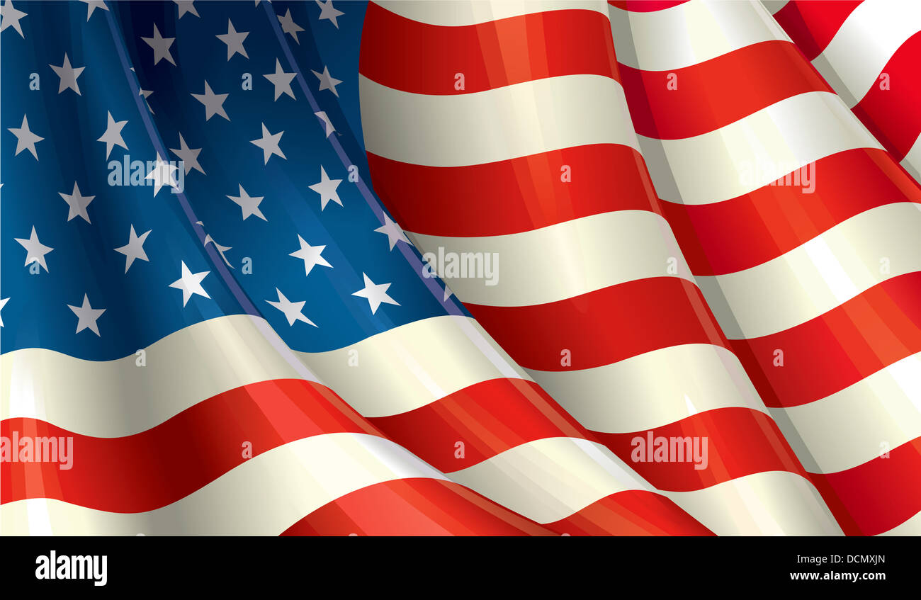 American flag waving hi-res stock photography and images - Alamy
