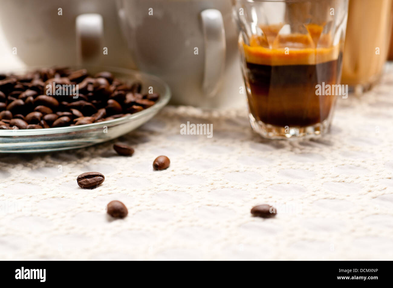 selection of different coffee type Stock Photo - Alamy