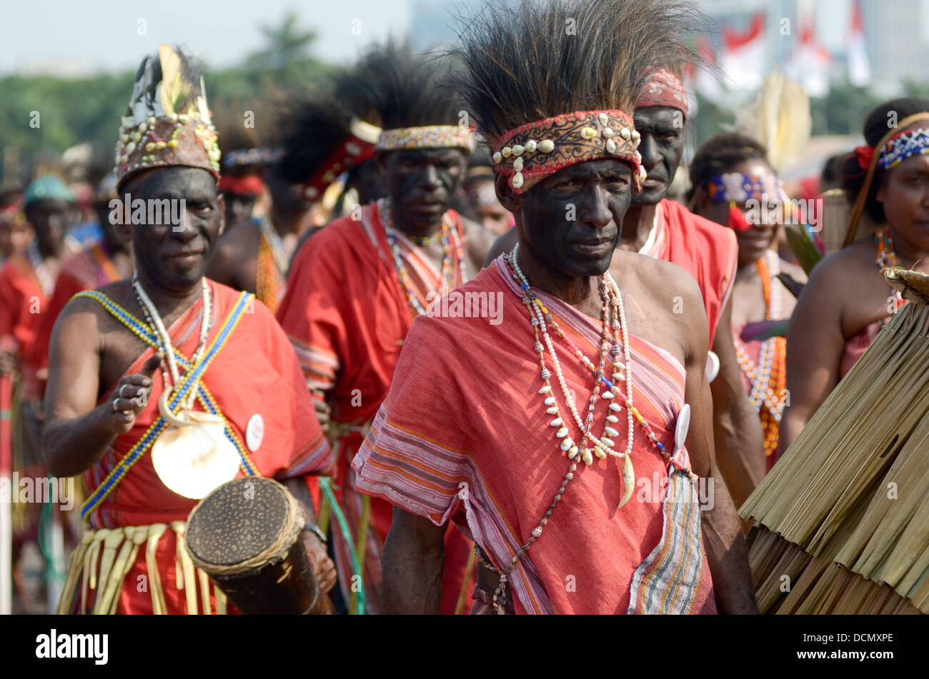 Culture Carnival parade in Jakarta celebrated Indonesia independent day ...