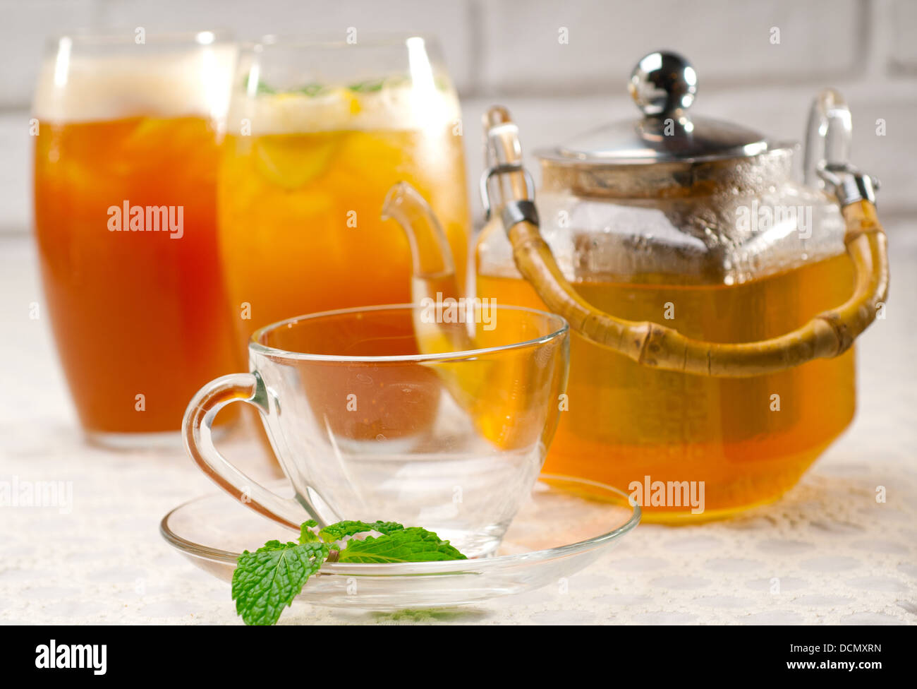 fresh selection of tea Stock Photo - Alamy