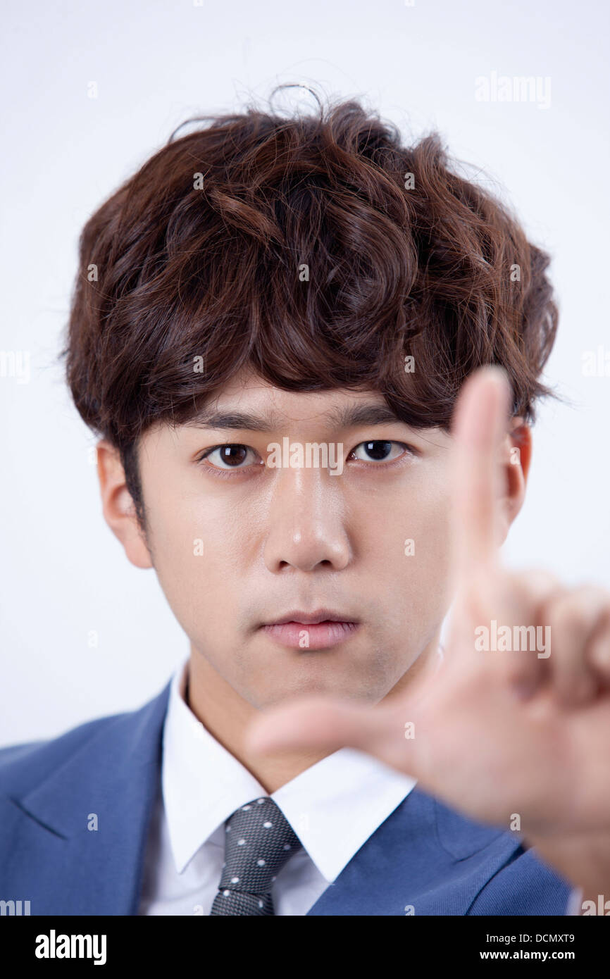 close up shot of a man with hand gesture Stock Photo - Alamy