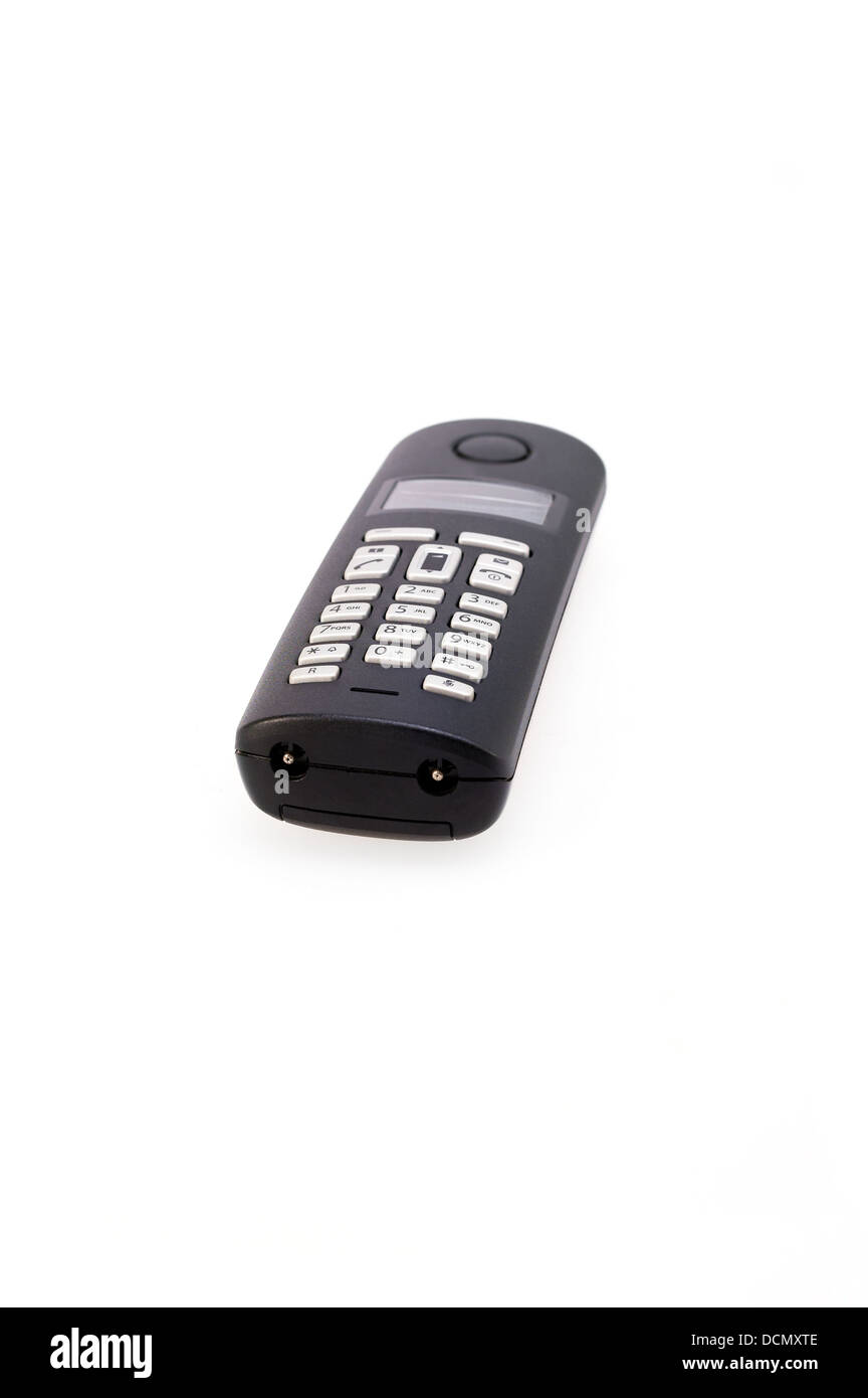 wireless phone set isolated over white Stock Photo - Alamy