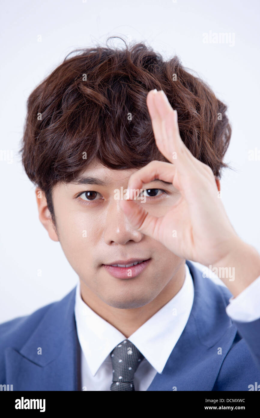 close up shot of a man with hand gesture Stock Photo - Alamy