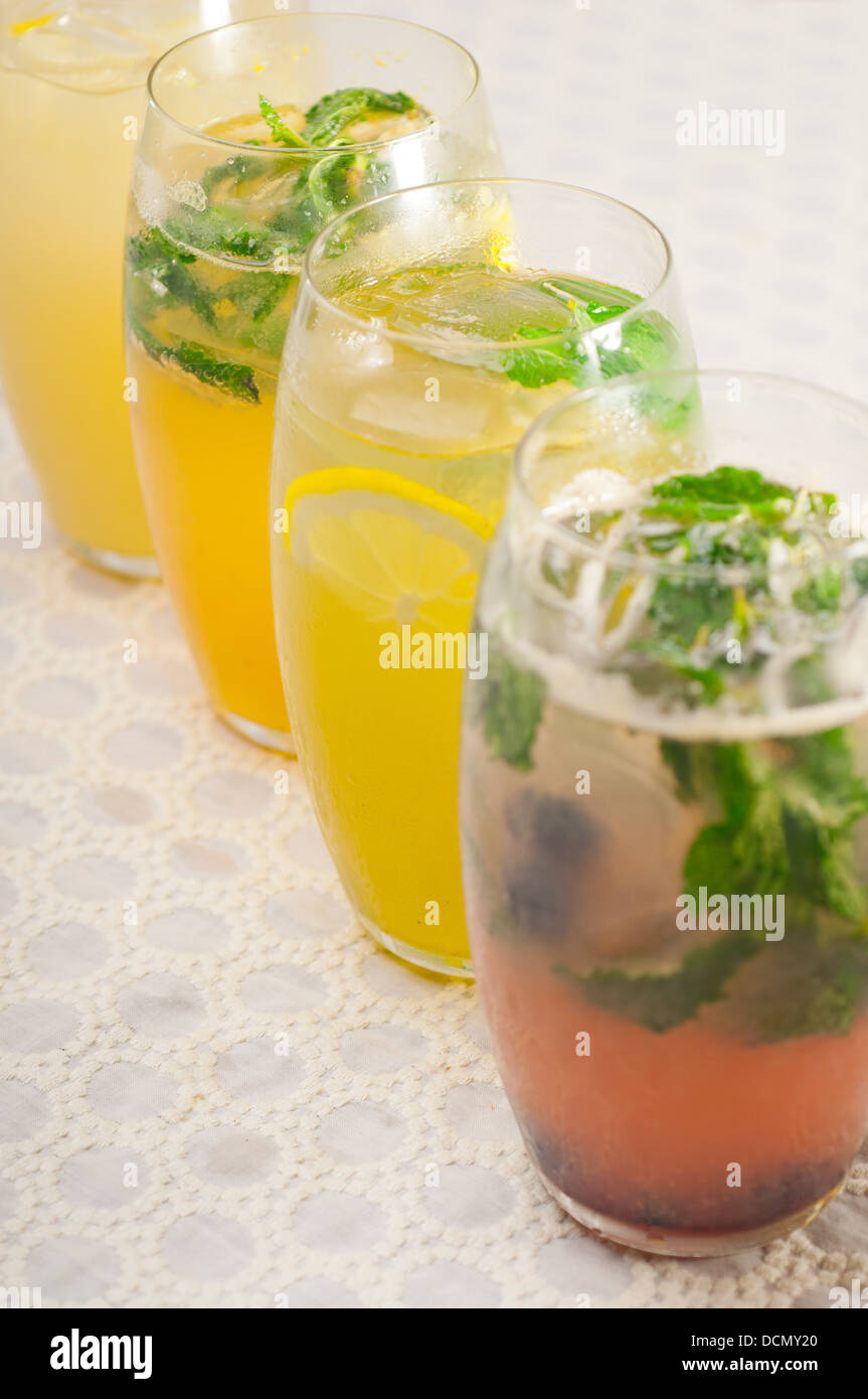 selection of fruits long drinks Stock Photo - Alamy
