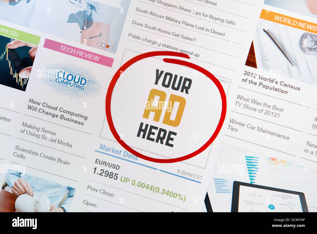 Your AD Here Concept Stock Photo - Alamy