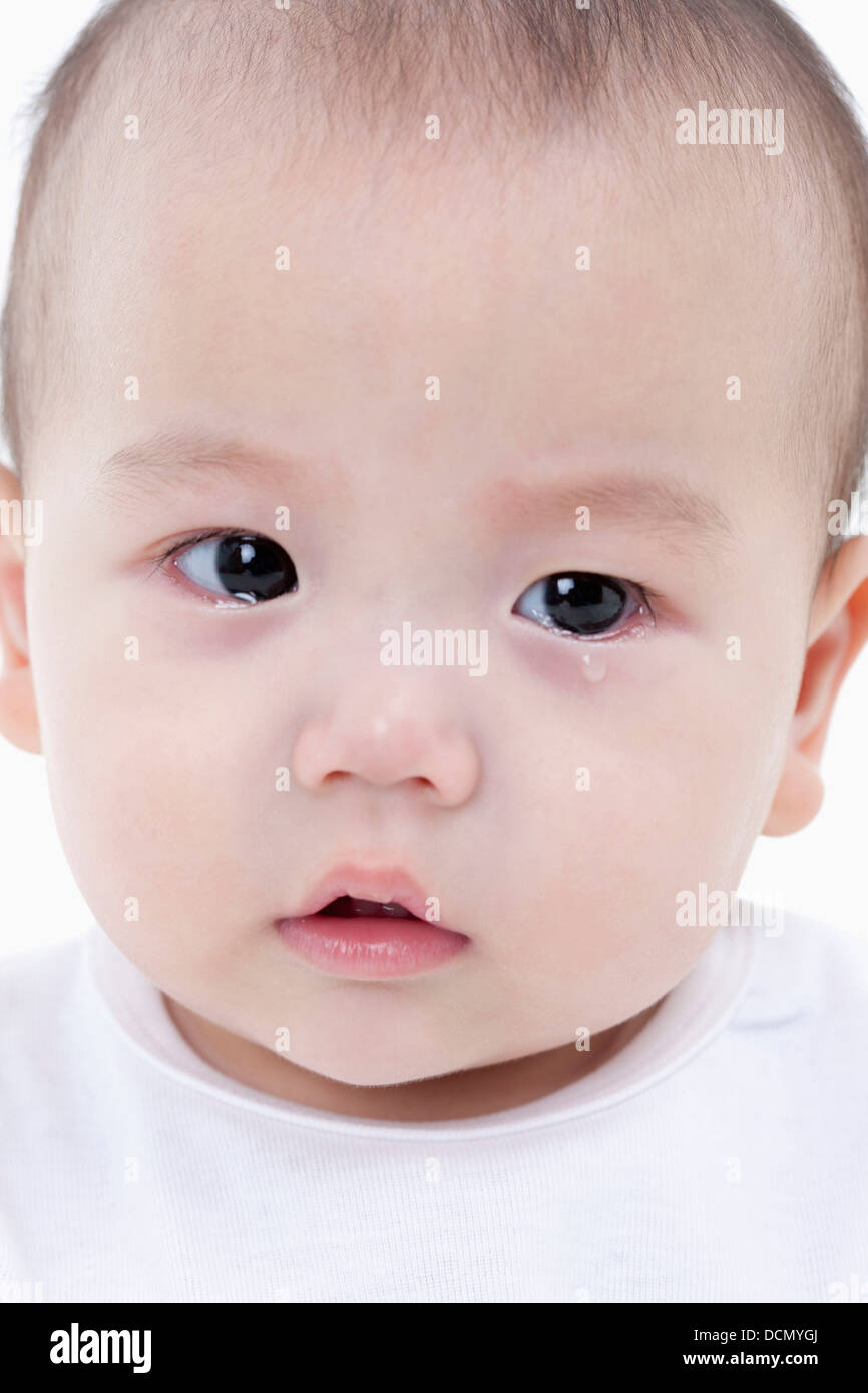 close of a baby after crying Stock Photo - Alamy