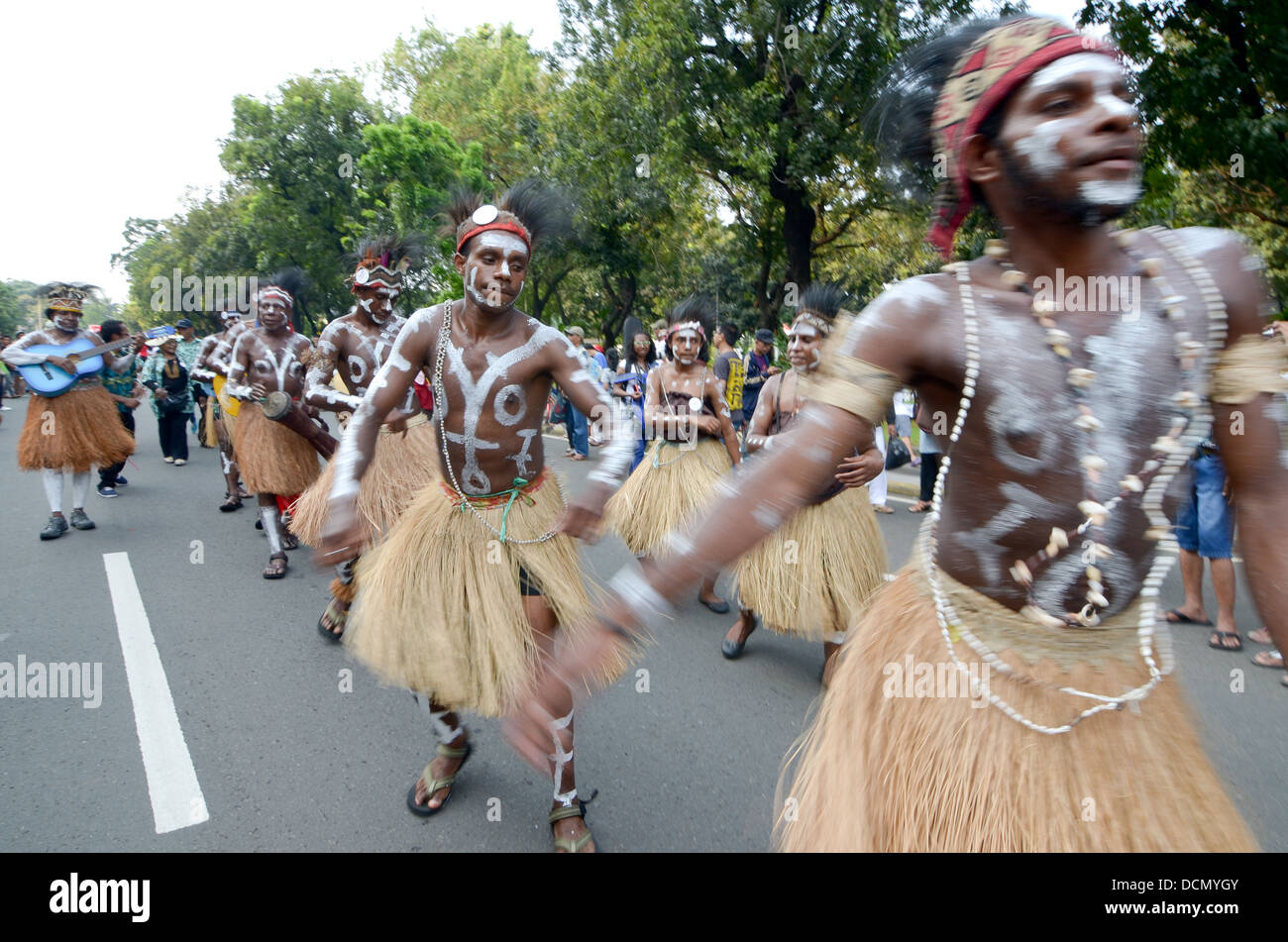 Culture Carnival parade in Jakarta celebrated Indonesia independent day ...