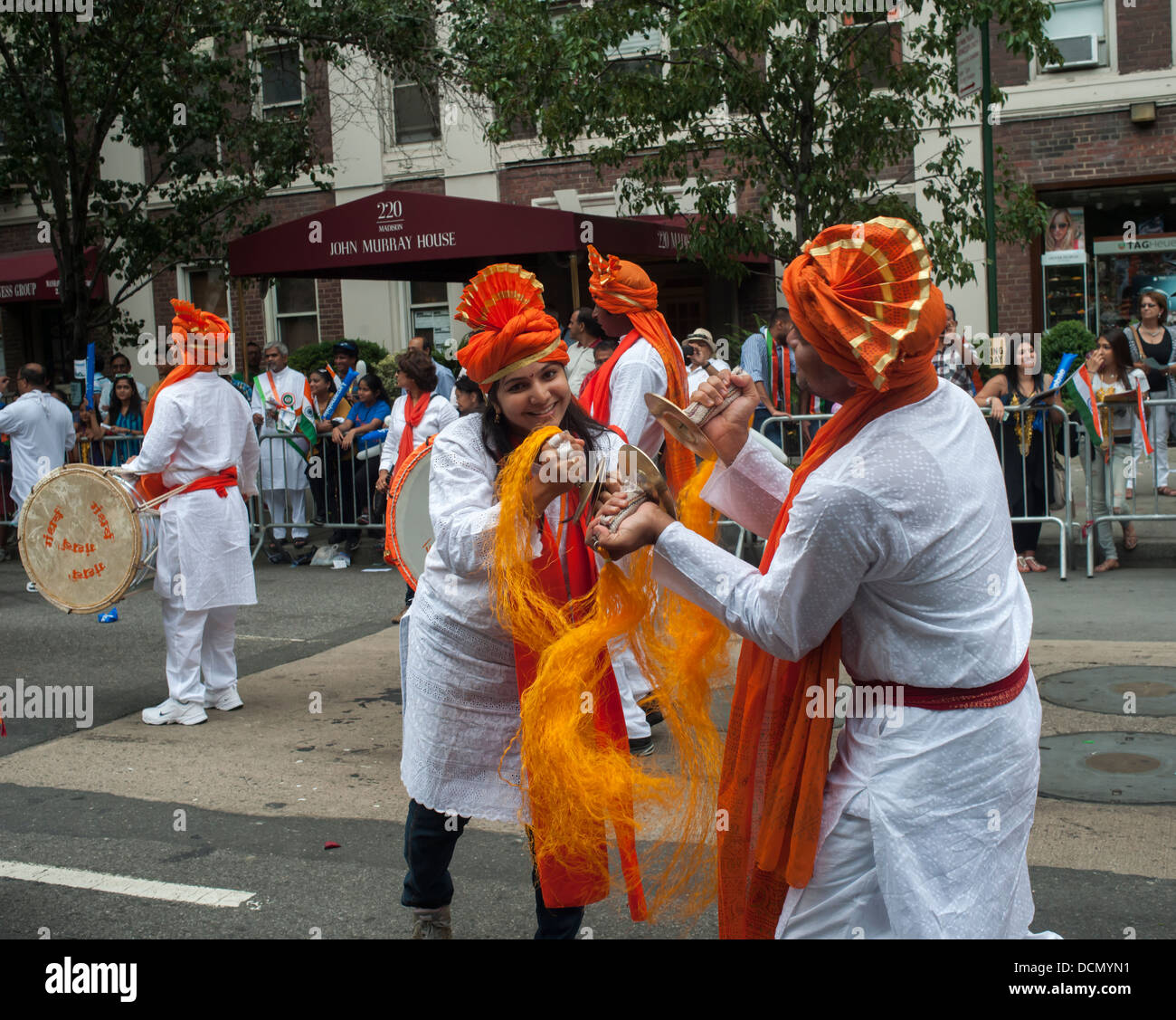Indian-Americans from the tri-state area around New York celebrate at ...