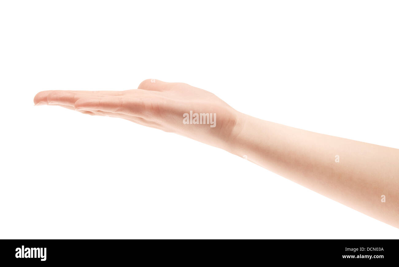 Showing Hand Isolated Stock Photo - Alamy