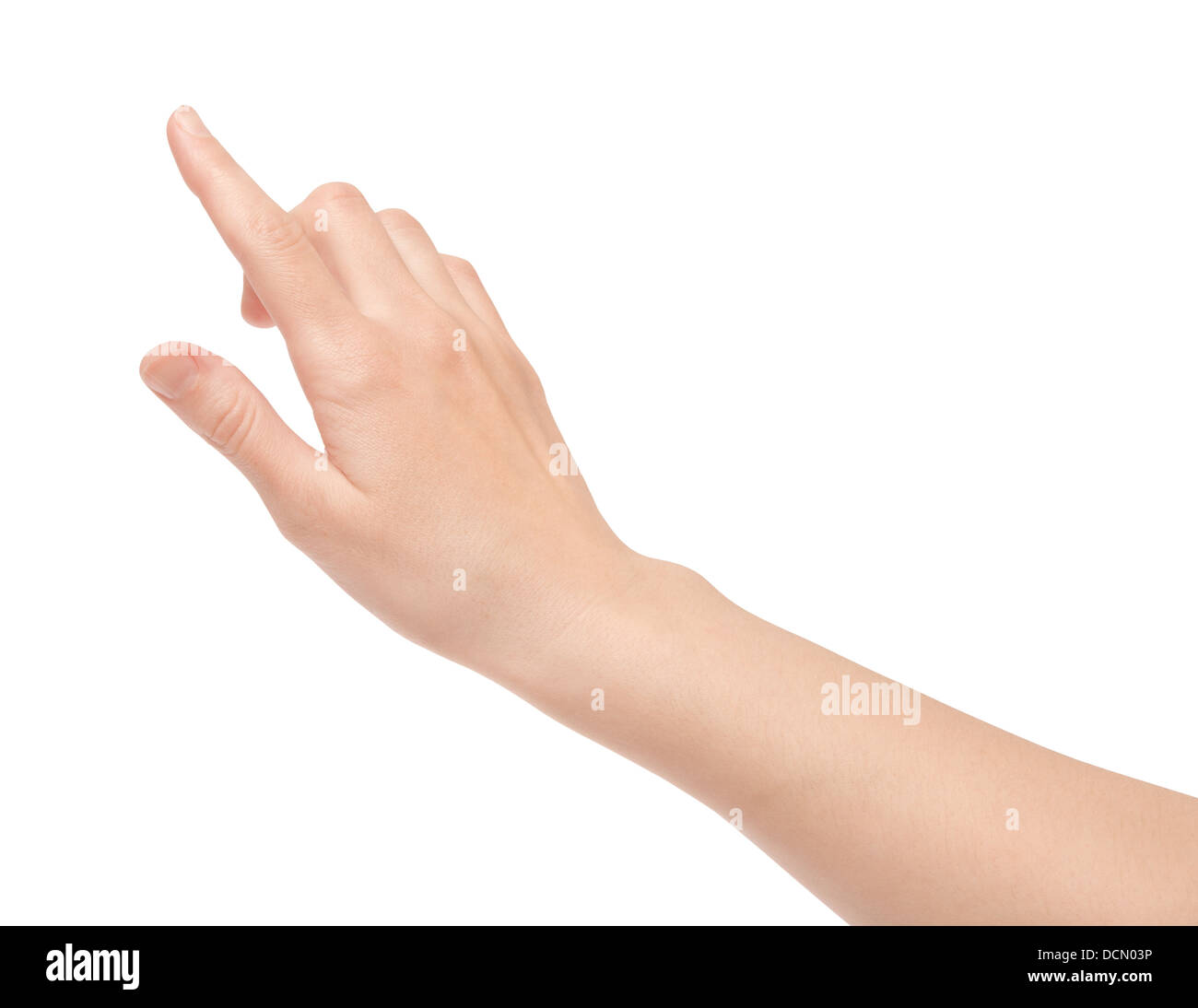 Finger touching isolated white hi-res stock photography and images - Alamy