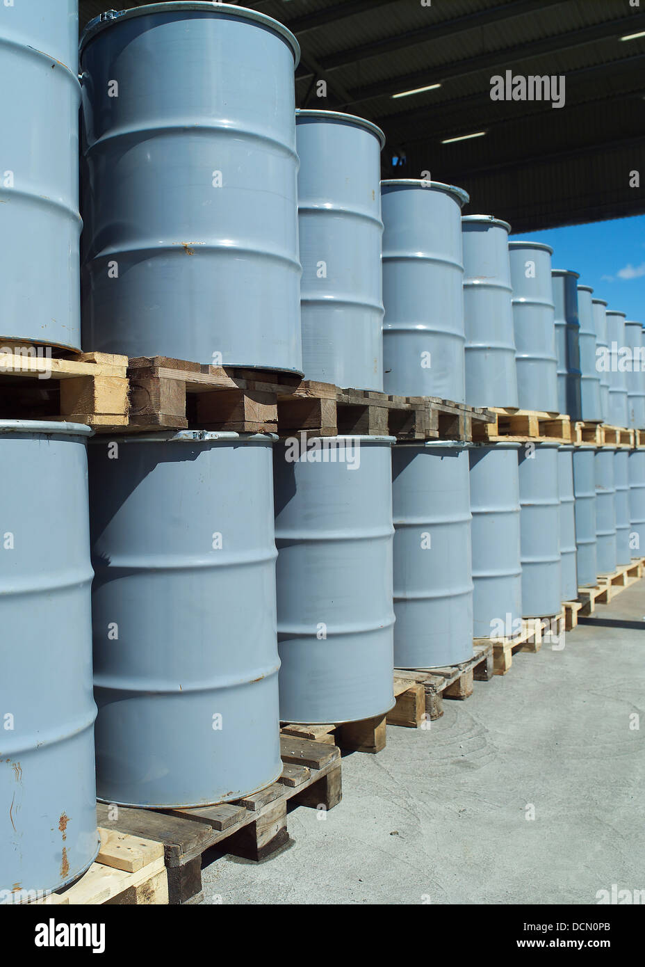 Stack oil drums in hi-res stock photography and images - Alamy