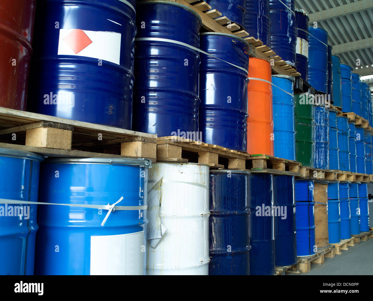 Stack oil drums in hi-res stock photography and images - Alamy