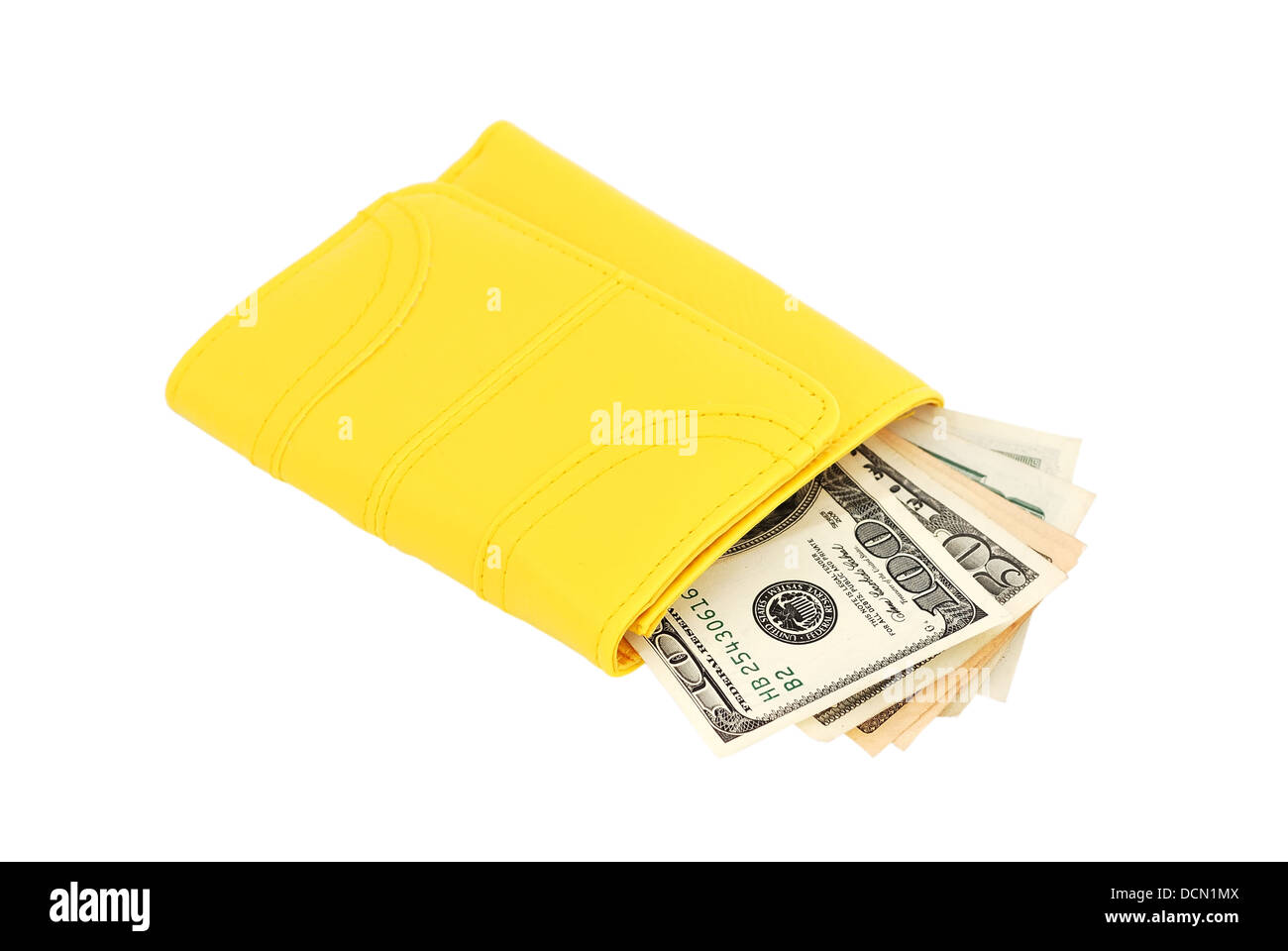 yellow leather purse Stock Photo - Alamy