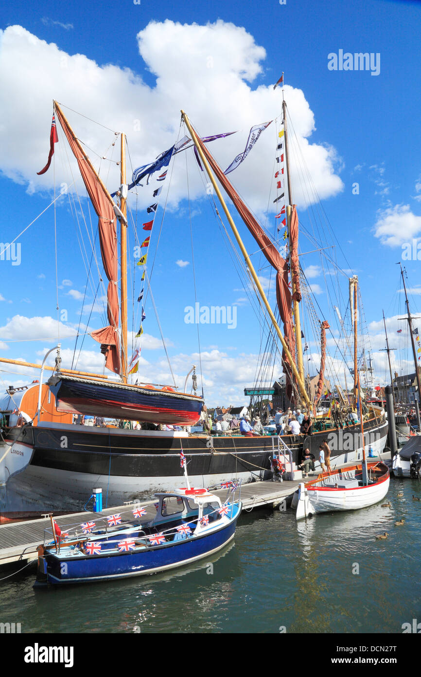 Thames sailing barge, 'Cambria', Wells Harbour Day 2013, barges, Wells ...
