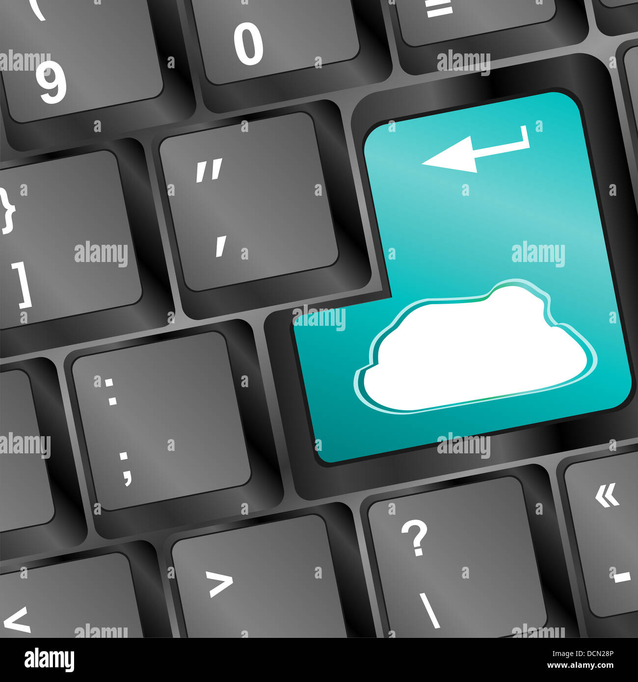 Cloud computing concept on computer keyboard Stock Photo - Alamy