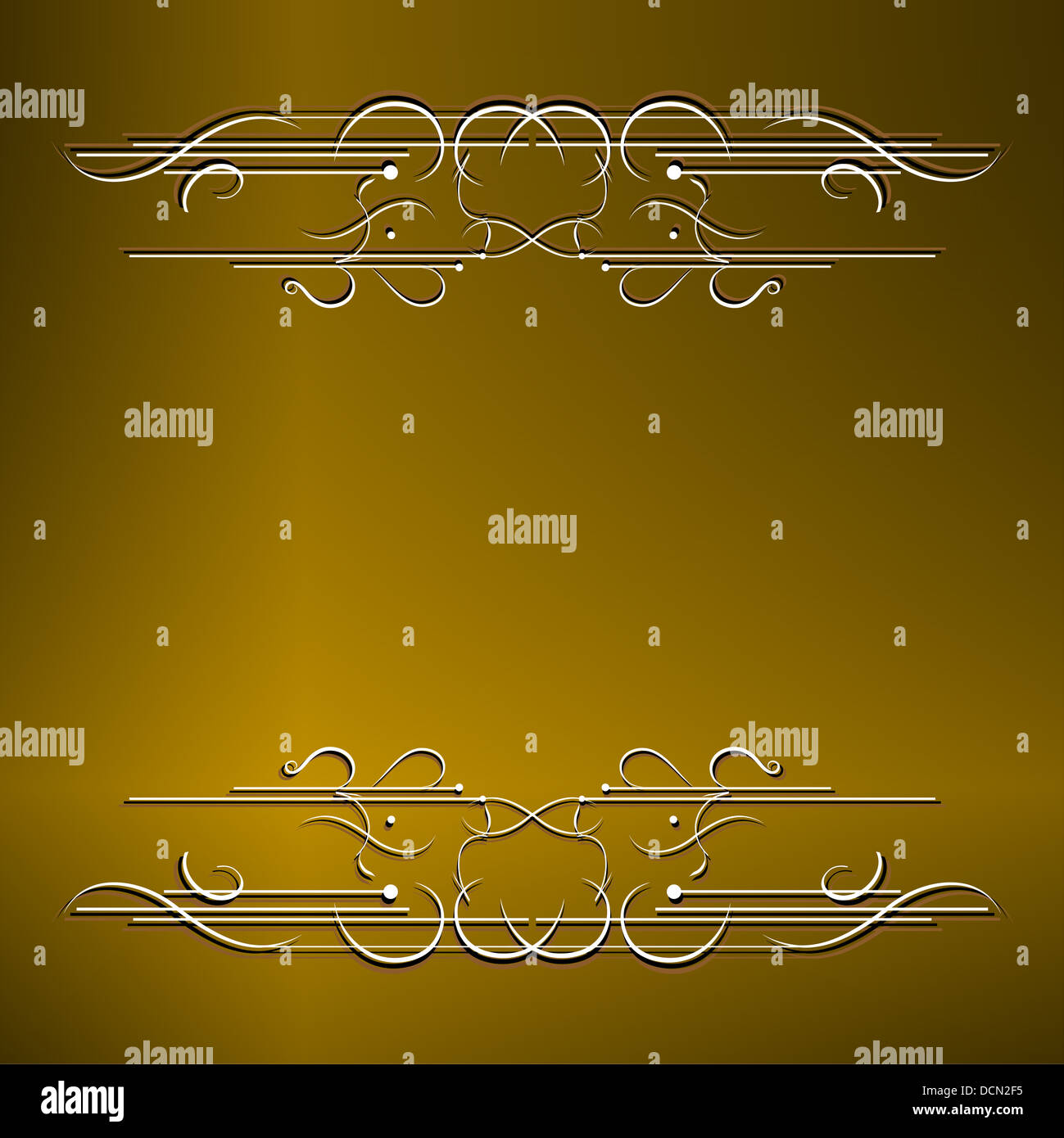 Vintage seamless damask wallpaper with a gold frame Stock Photo - Alamy