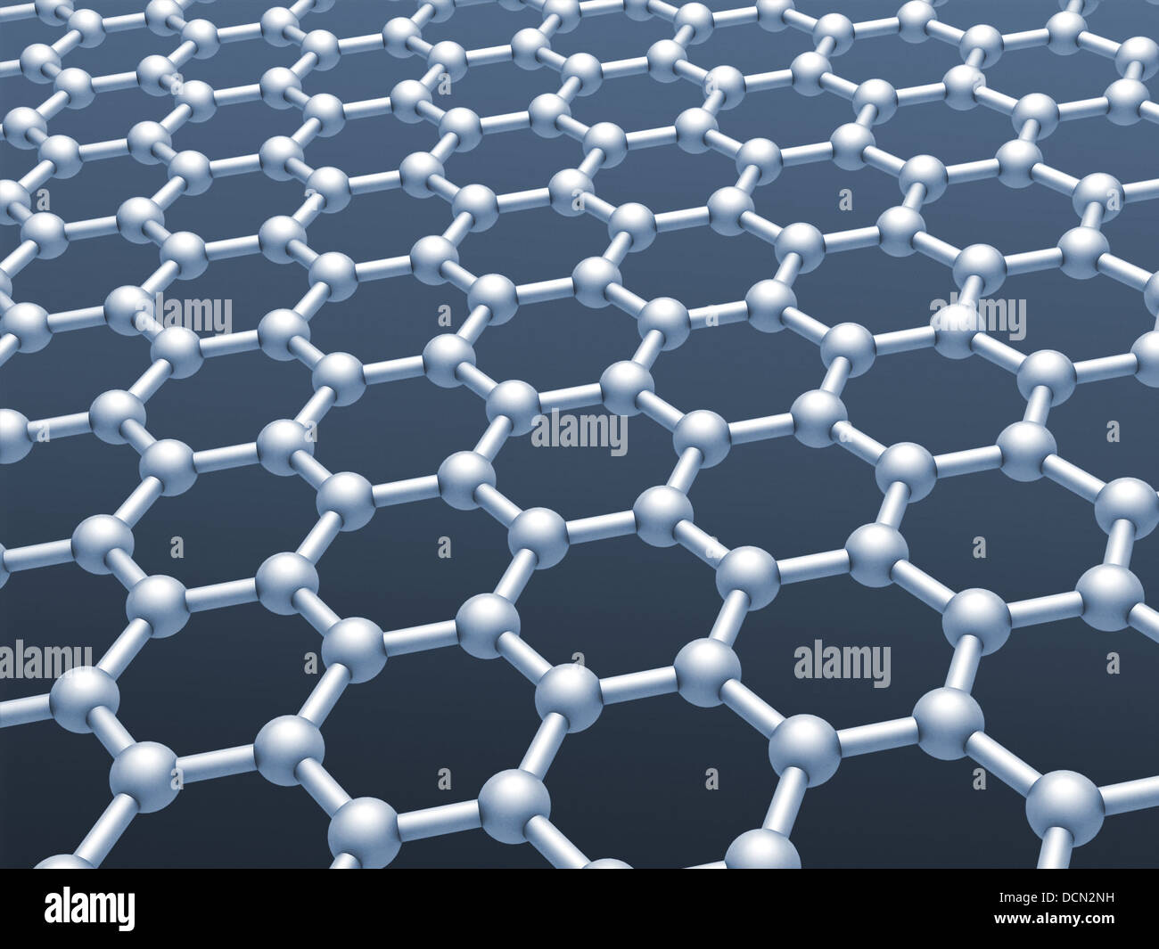 Graphene layer structure model. Monochrome 3d render illustration Stock ...