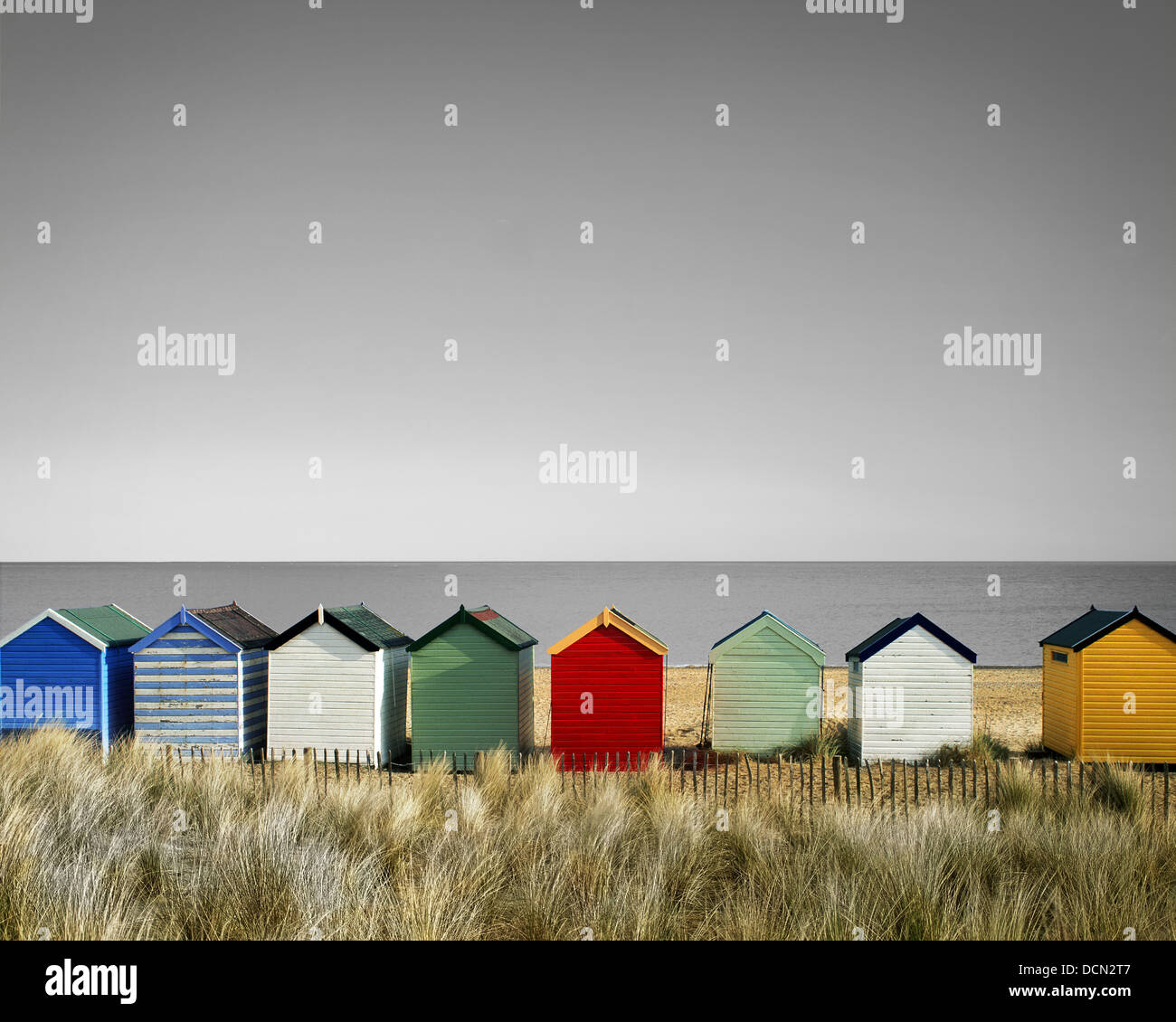 GB - SUFFOLK: Colourful beach huts at Southwold Stock Photo - Alamy